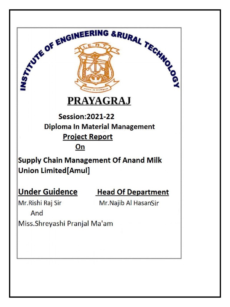 Supply Chain Management Project by Whole Group | PDF | Supply Chain ...