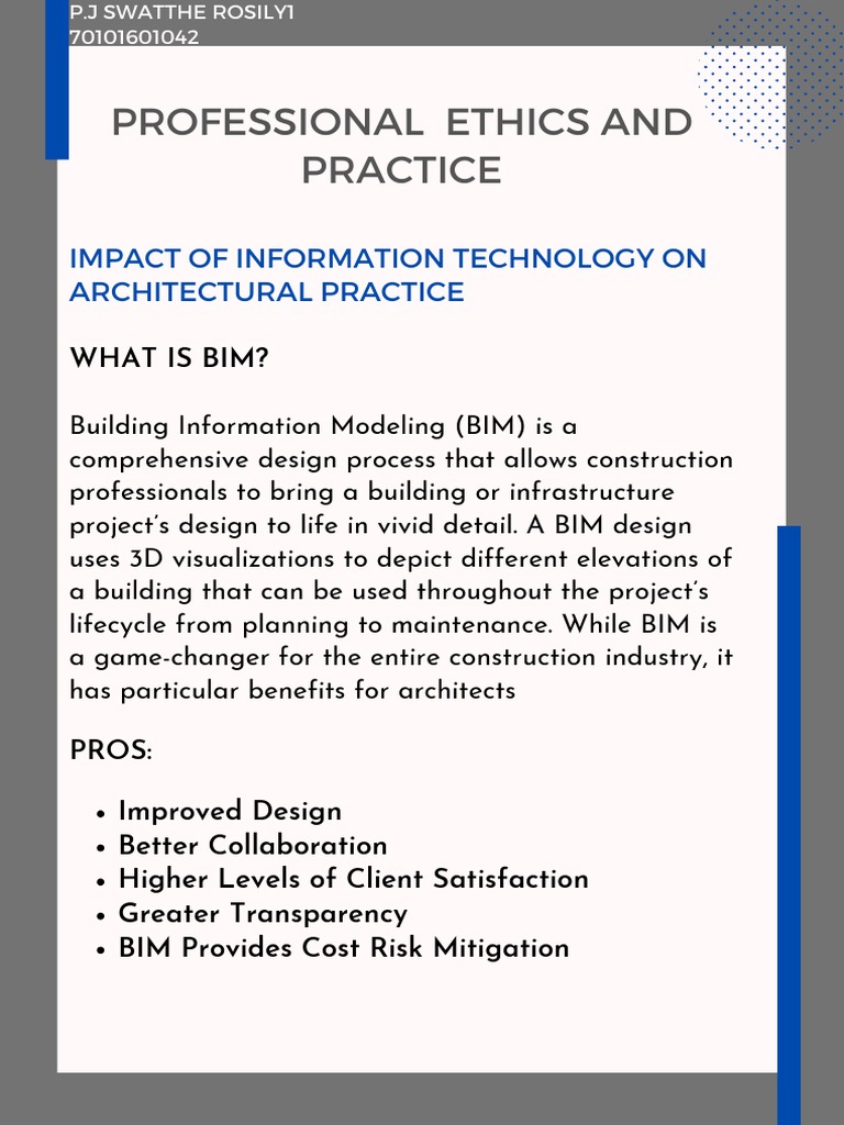 BIM's Impact on Architectural Ethics | PDF | Building Information ...