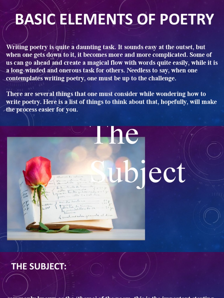 ANALYZING THE CORE ELEMENTS OF POETRY | PDF | Poetry | Metre (Poetry)