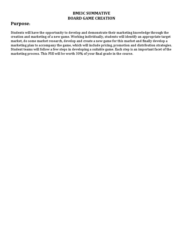 BMI3C Board Game - D2L Version | PDF | Advertising | Brand