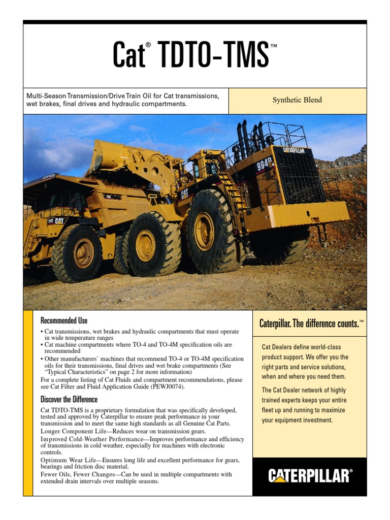 Cat Tdto-Tms: Caterpillar. The Difference Counts | PDF | Transmission ...