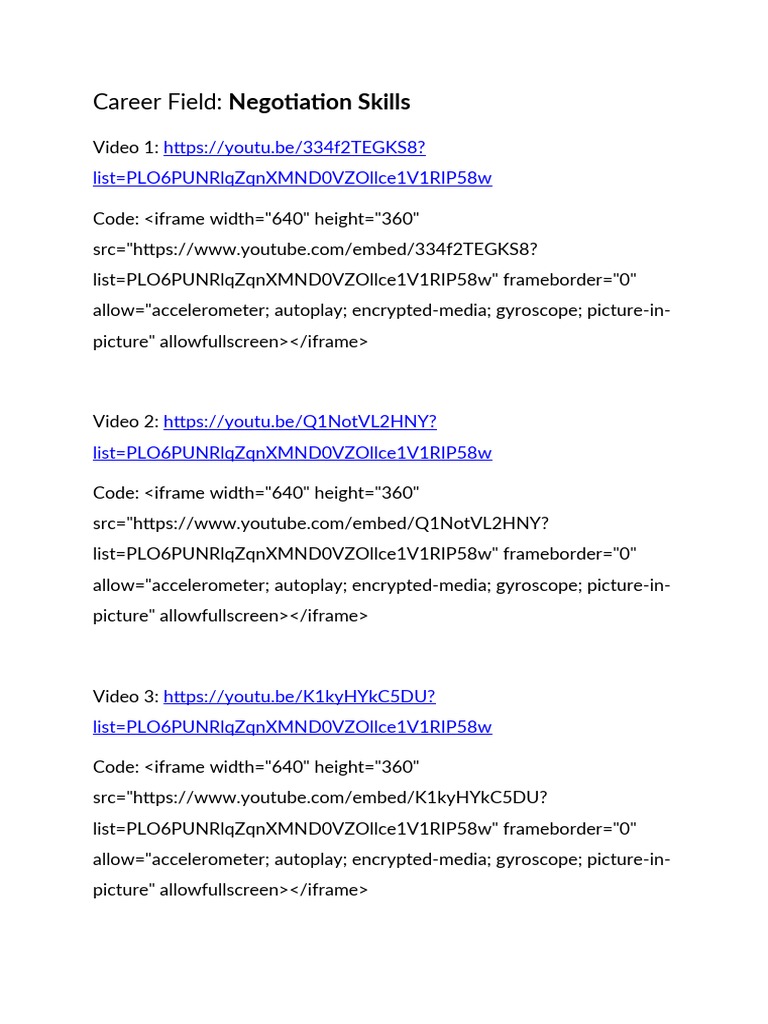 Career Field - Negotiation Skills | PDF | Business | Technology ...