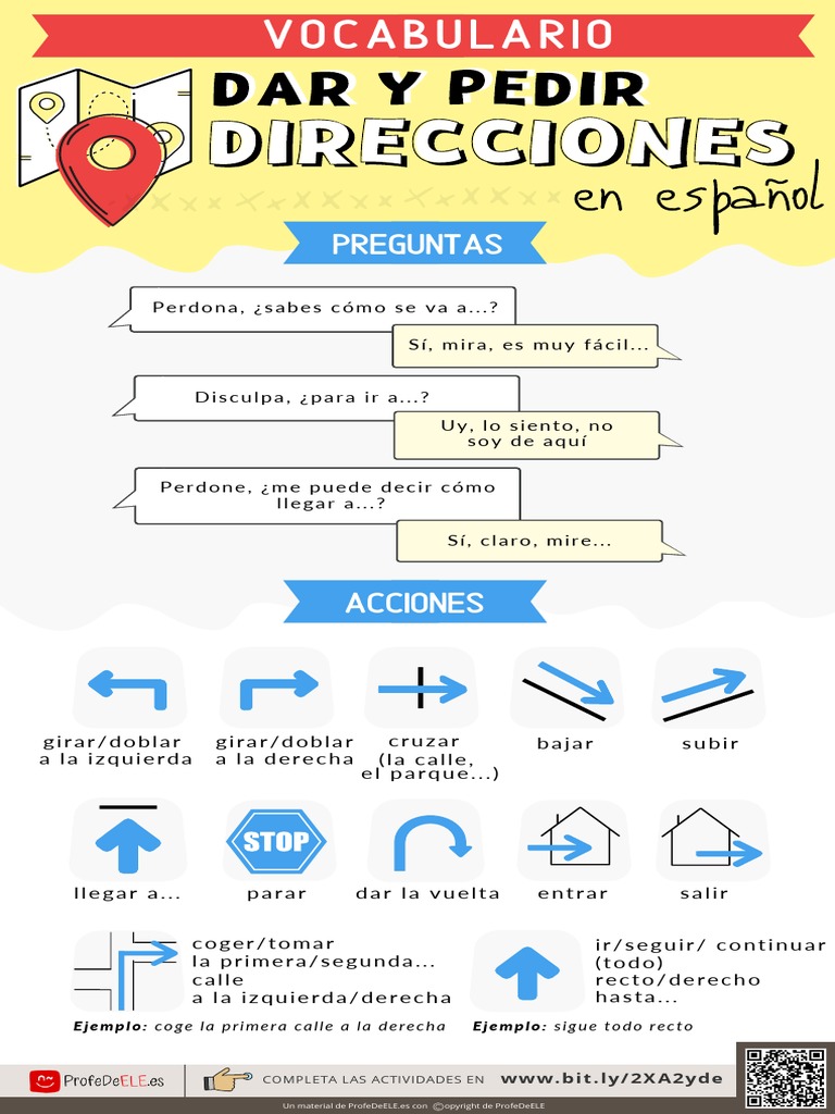 Infografía - Dar y Pedir Direcciones (v.1.1) | PDF