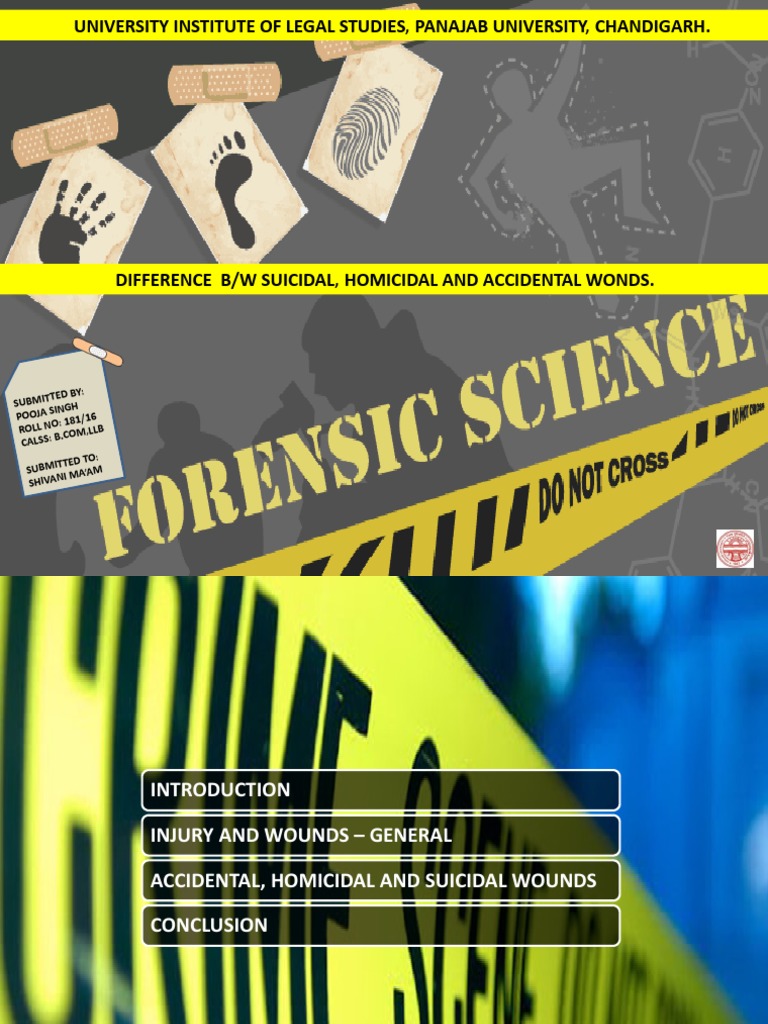 Suicidal, Homicidal, Accidental Wounds Explained | PDF | Wound ...