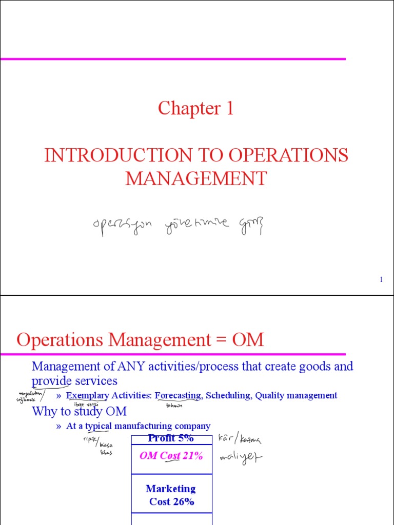 İntroduction To Operation Management | PDF | Operations Management | Value Added