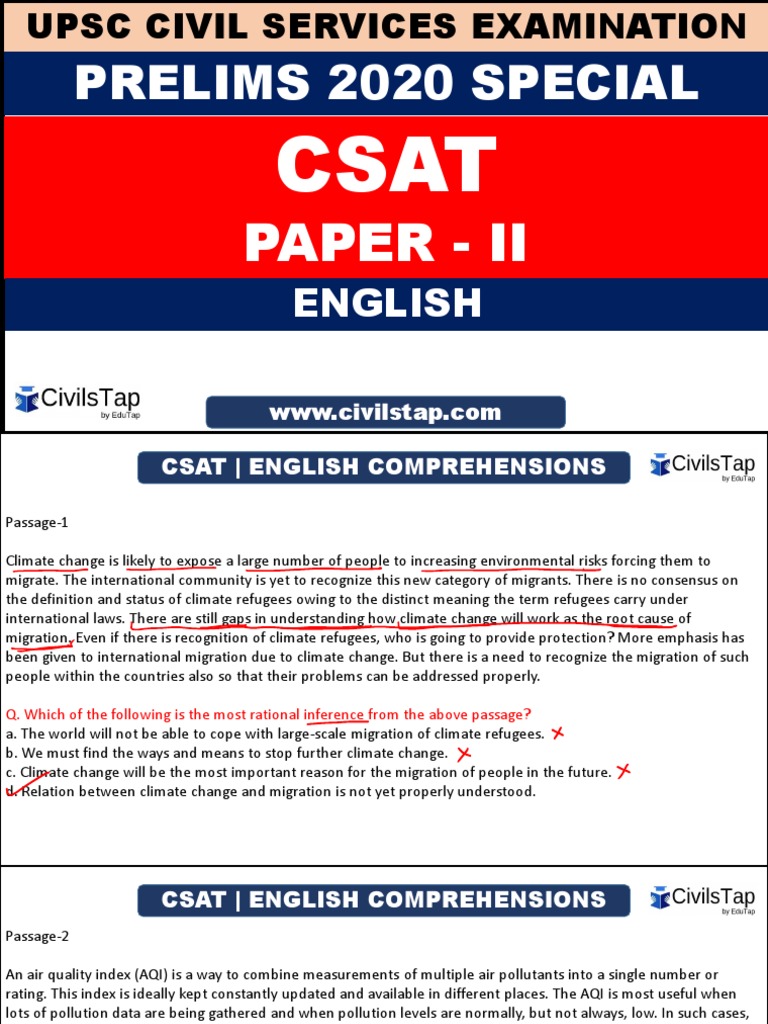 CivilsTap - CSAT - 2021 - Lecture - 6 PYQ | PDF | Pesticide | Agriculture