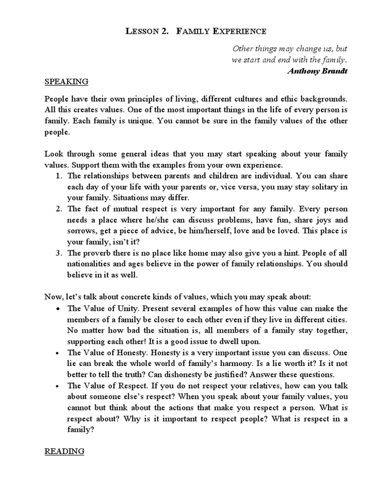 Esson Amily Xperience: Other Things May Change Us, But We Start and End ...