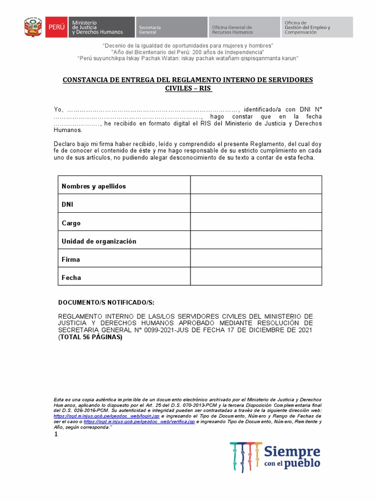 Formato para Notificacion Del RIS | PDF