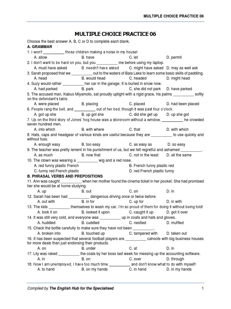 Multiple Choice | PDF
