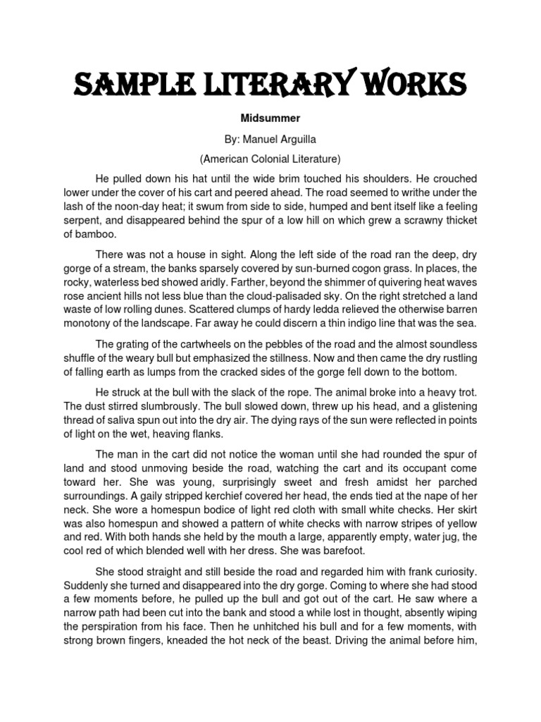 Sample Literary Works - Final | PDF
