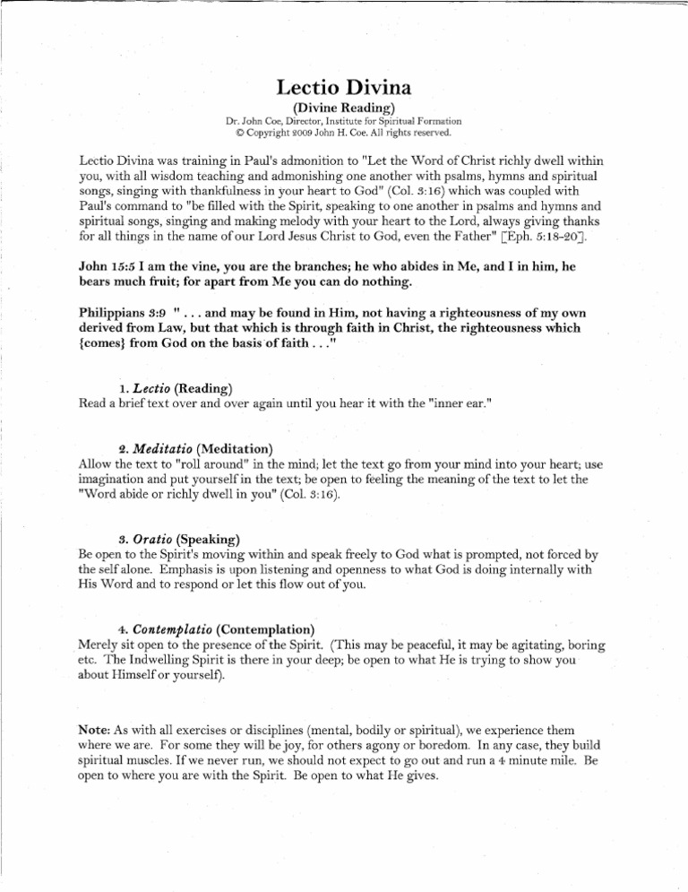 Lectio Divina | PDF