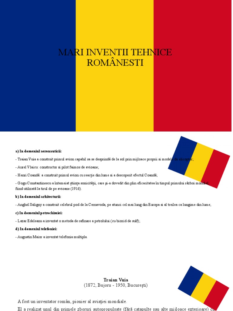 Mari Inventii Tehnice Românesti | PDF