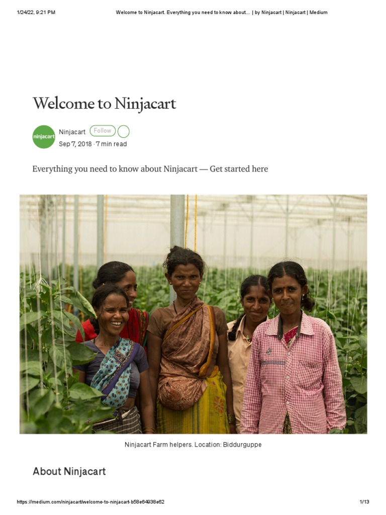 Welcome To Ninjacart. Everything You Need To Know About - by Ninjacart ...
