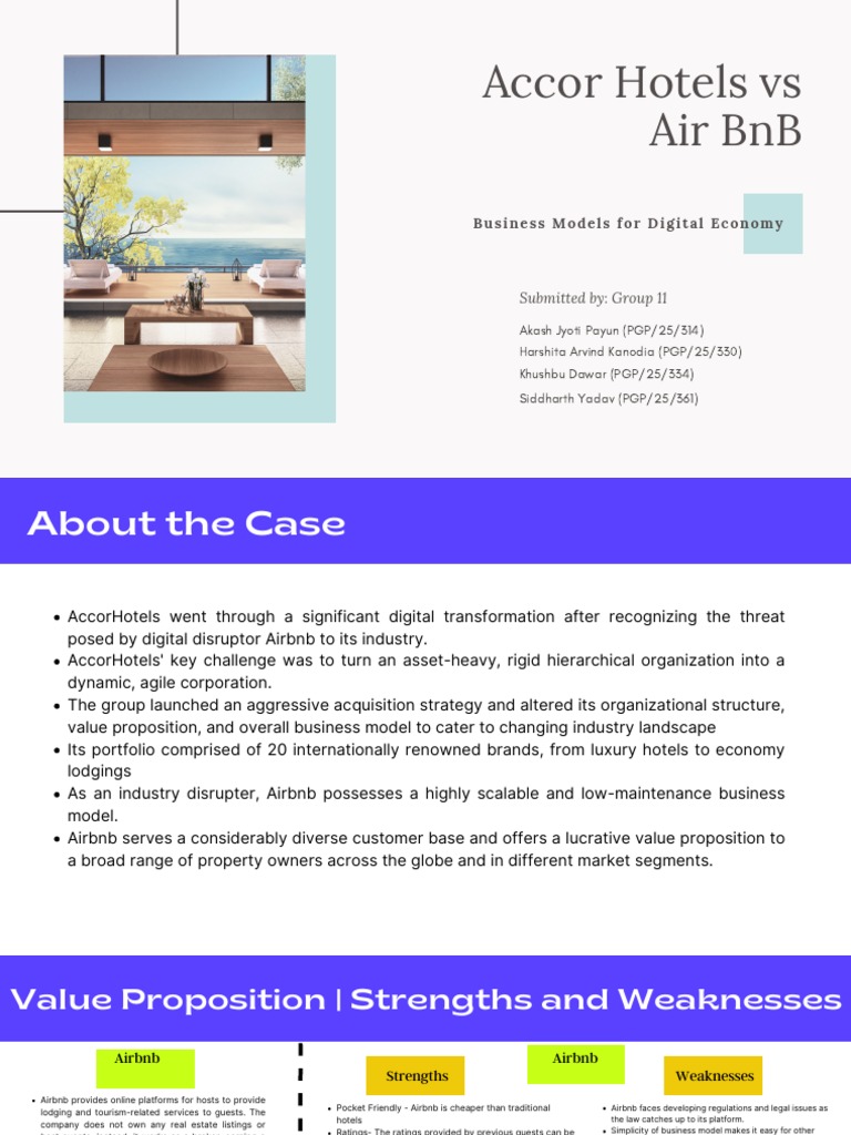 Accor Hotels Vs Air BNB: Business Models For Digital Economy | PDF ...