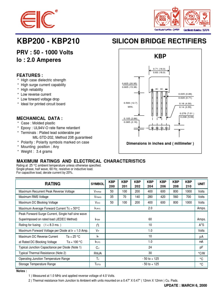 Data Sheet | PDF | Rectifier | Diode