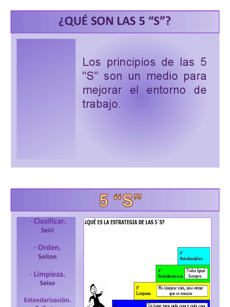 ¿Qué Son Las 5 "S"?: Los Principios de Las 5 "S" Son Un Medio para ...