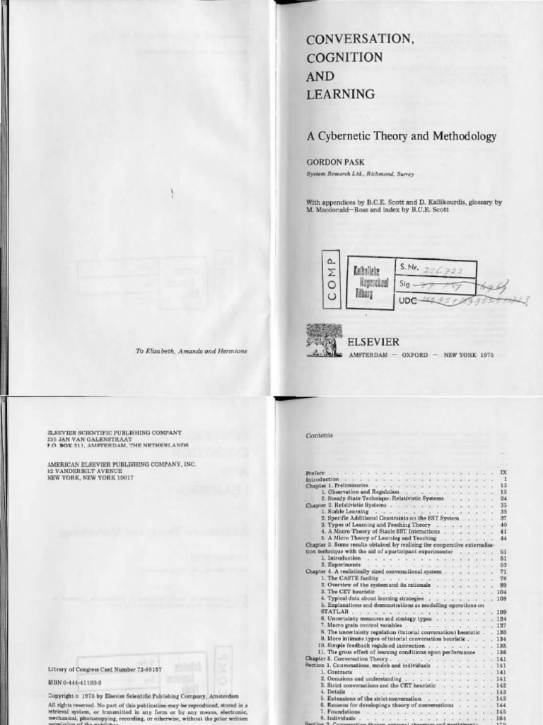 Gordon Pask - Conversation, Cognition and Learning - Cybernetic Theory ...