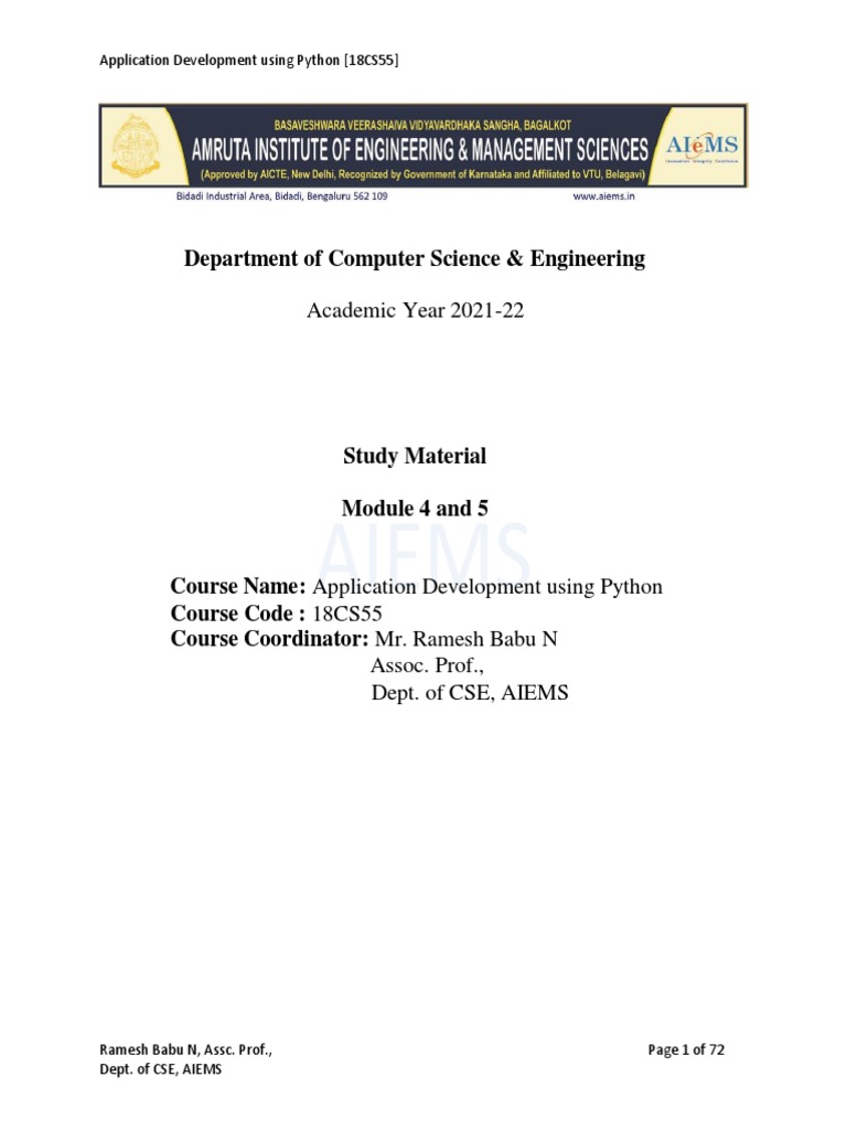 18cs55 Adp Notes Module 4 And 5 Pdf Method Computer Programming Class Computer Programming