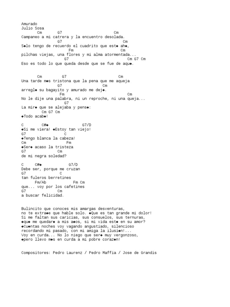 Amurado: Letra y Significado | PDF