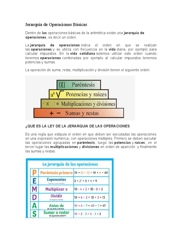 Orden De Operaciones Con Exponentes Ejercicios Combinados Interactive