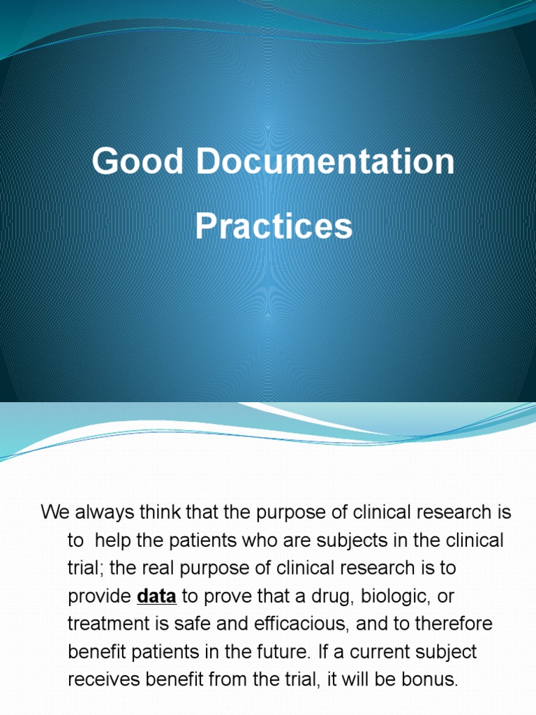Good Documentation Practice | PDF | Clinical Trial | Informed Consent