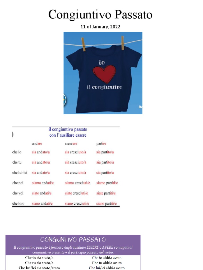 Congiuntivo Passato | PDF