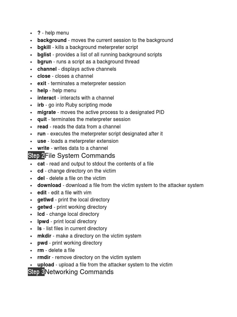 Helpfull Commands For Fatrat | PDF | Shell (Computing) | Computer File