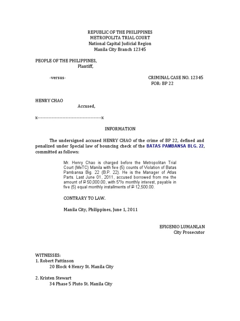 Sample Information On Murder | PDF | Prosecutor | Crime & Violence