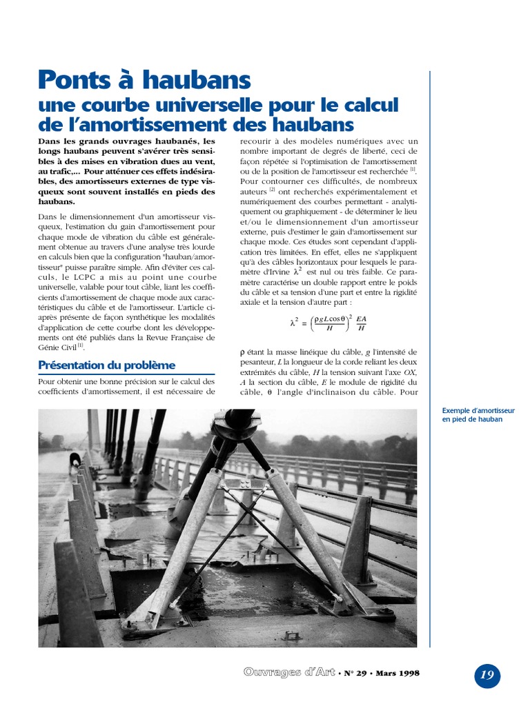 Ponts À Haubans | PDF | Mécanique | Grandeur physique