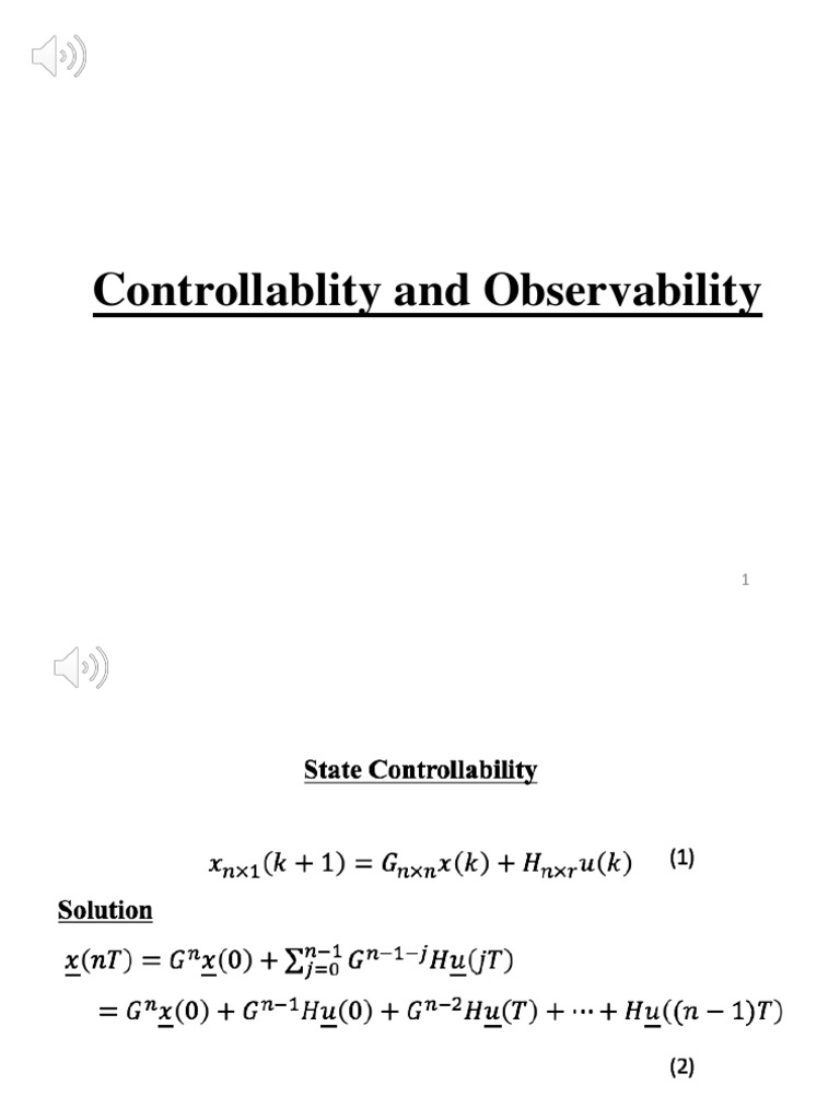 Controllability and Observability | PDF | Science & Mathematics | Computers