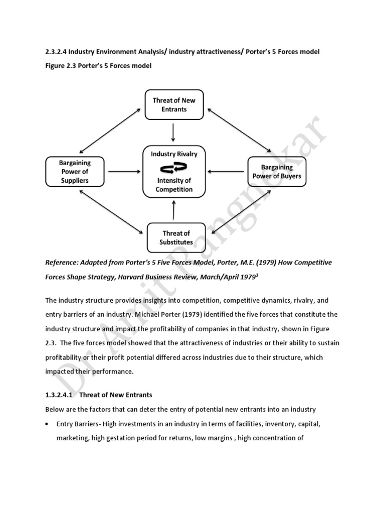Porters 5 Forces | PDF | Profit (Economics) | Business Economics