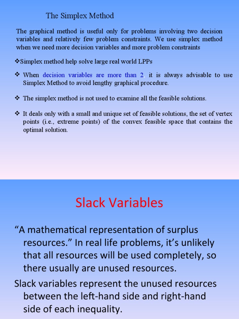 Simplex Methos (Chapter 3) | PDF | Mathematical Concepts | Mathematics