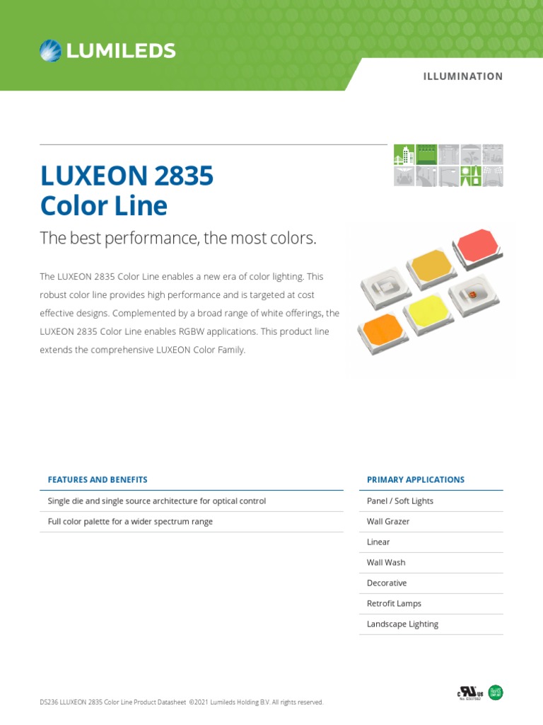 Luxeon 2835 Color Line: The Best Performance, The Most Colors | PDF ...