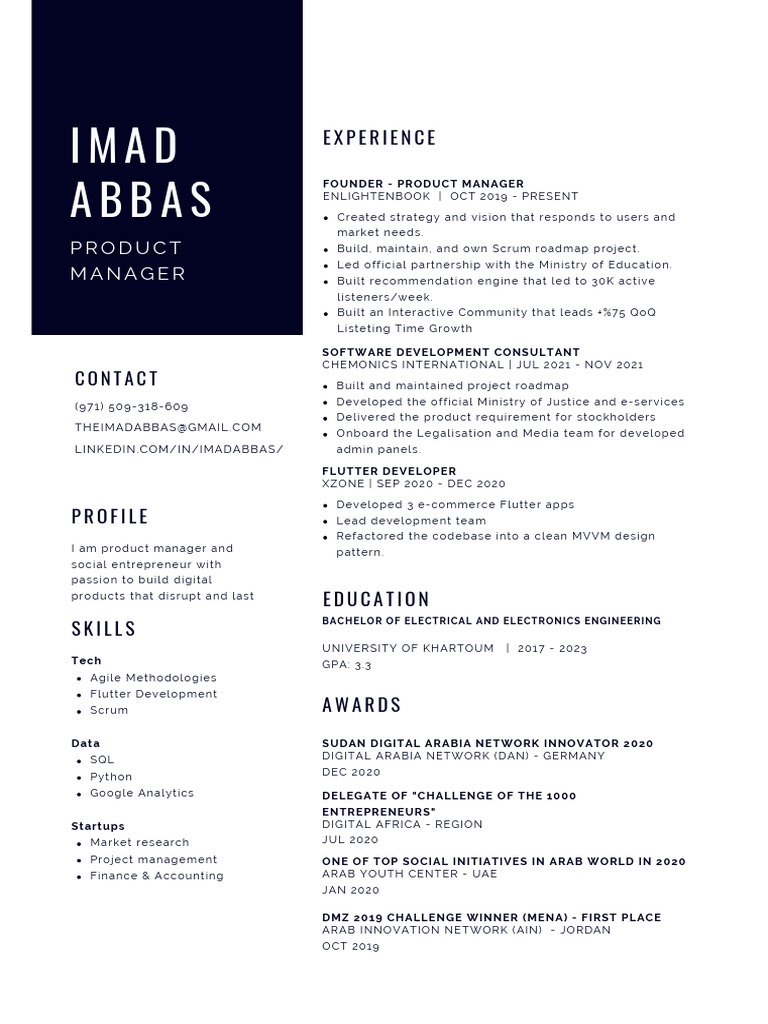Imad Abbas - Resume | PDF | Computing | Business