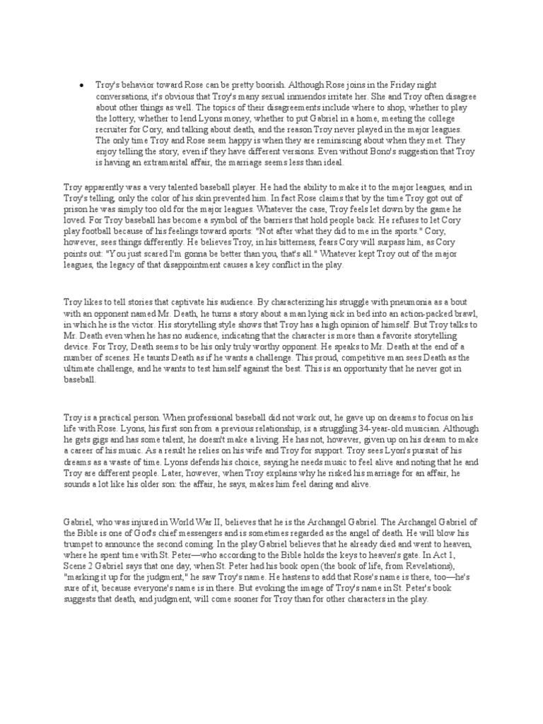 Fences Study Guide | PDF