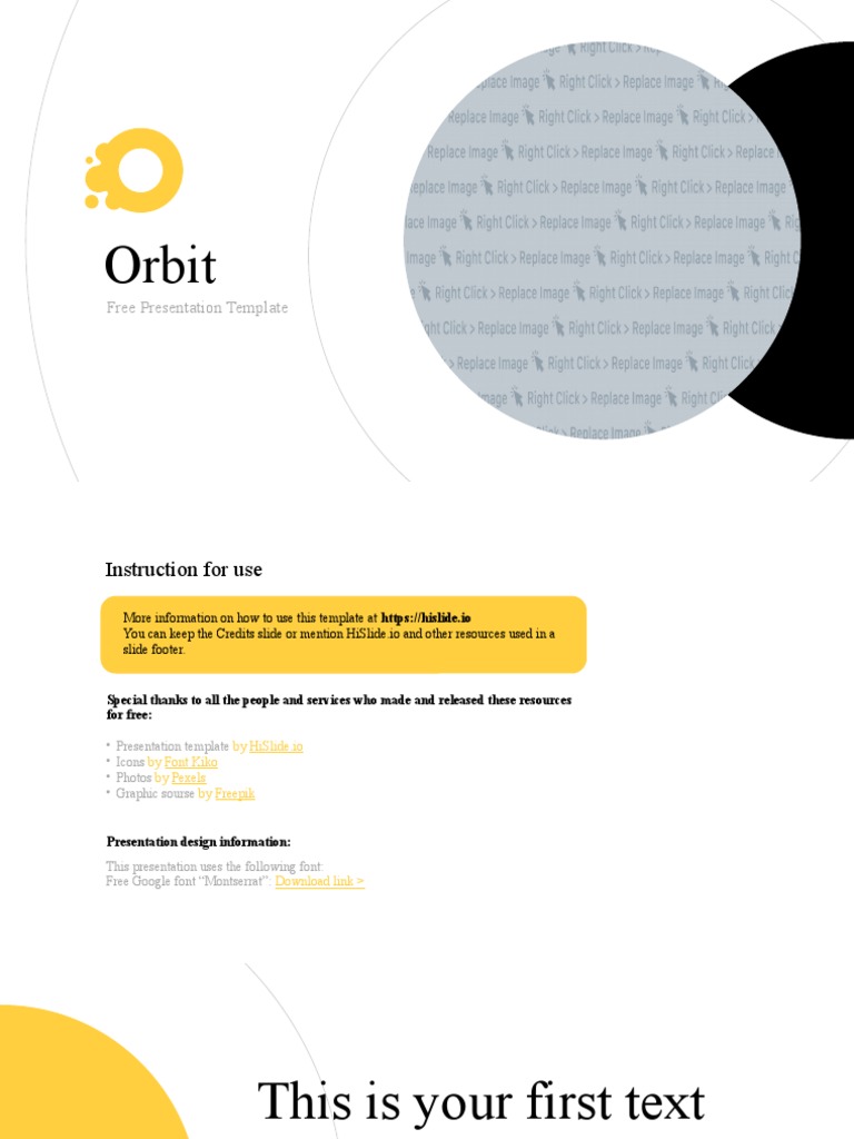 Orbit: Free Presentation Template | PDF | Printing | Design