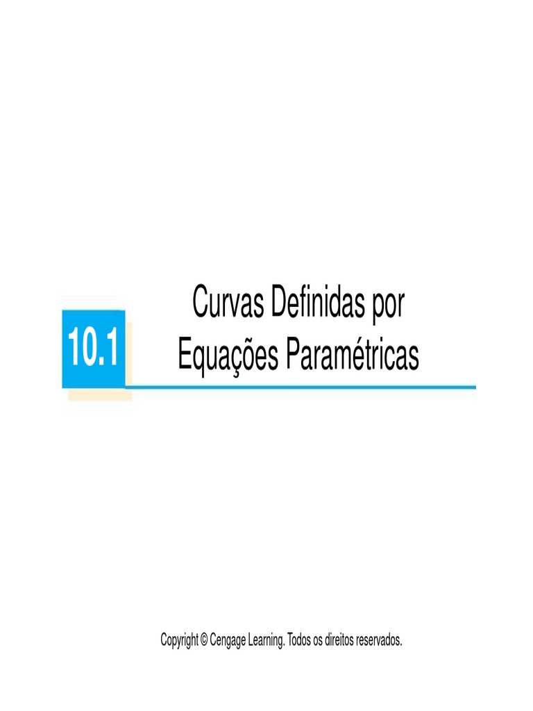 J. Stewart - Curvas Paramétrizadas-Secao 10.1 | PDF | Curva | Equações