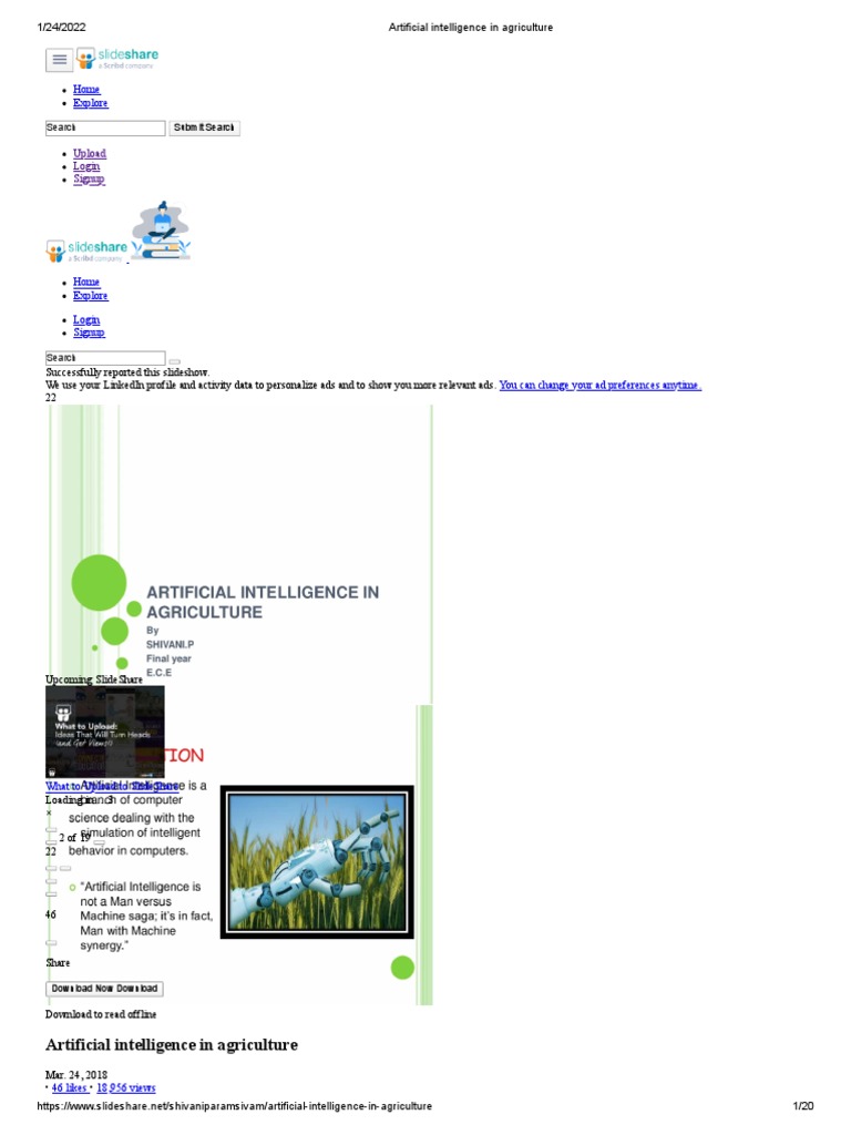Artificial Intelligence in Agriculture | PDF | Artificial Intelligence ...