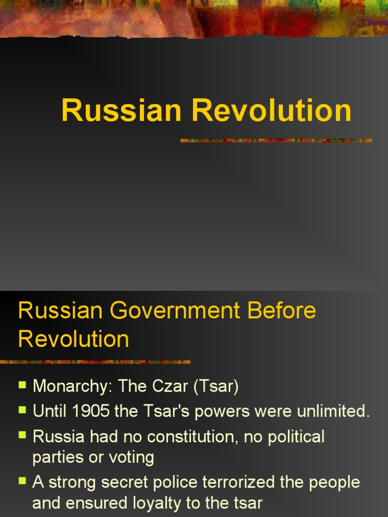 From Monarchy to Totalitarian State: An Overview of the Fall of Tsarist ...