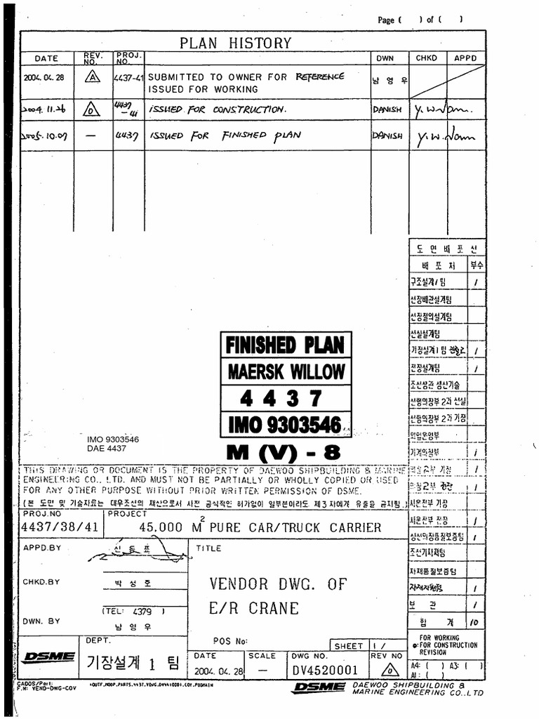 Plan history sheet | PDF | Crane (Machine) | Manufactured Goods
