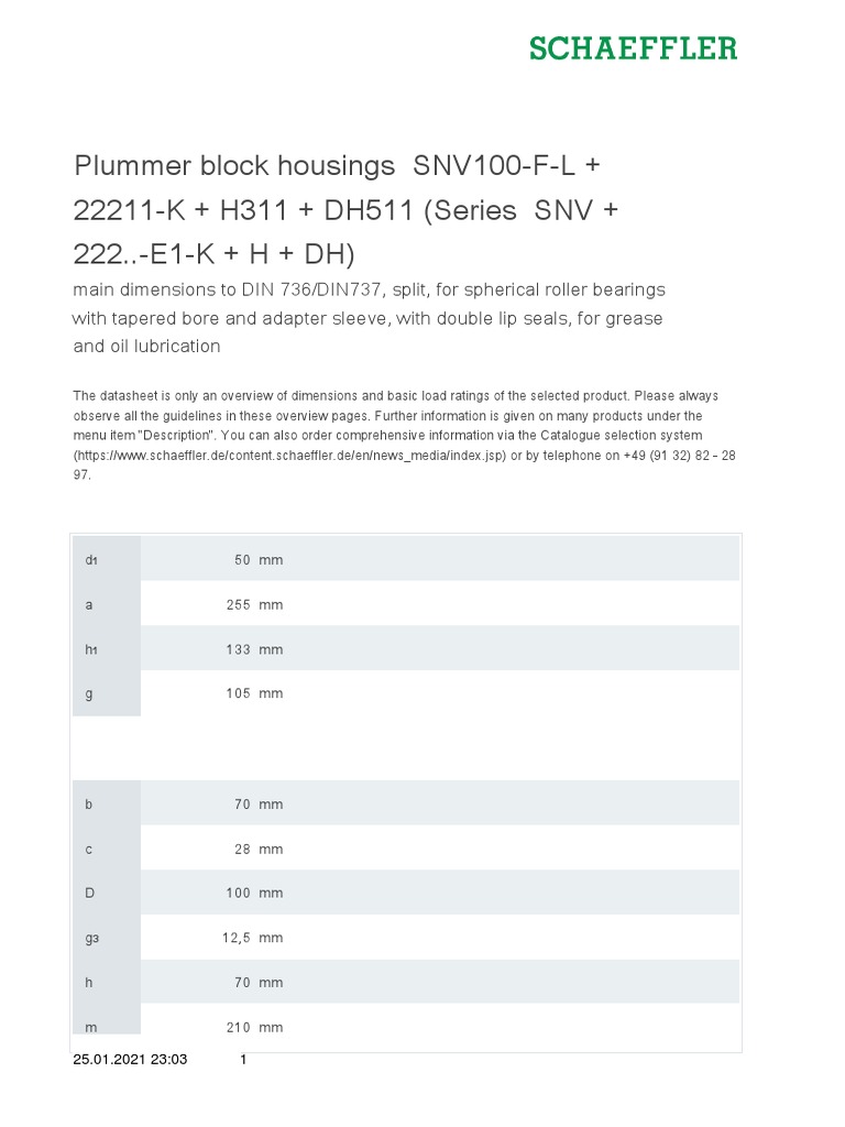 SNV100-F-L + 22211-K + H311 + DH511 | PDF