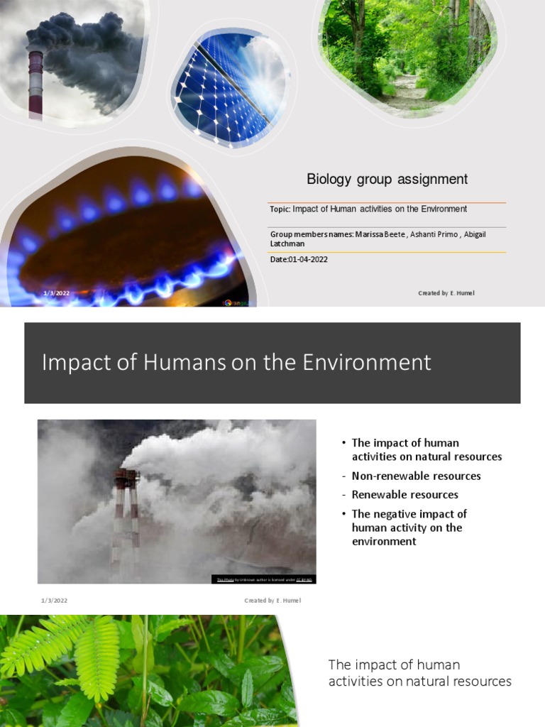 Impact of Humans On The Environment | PDF | Renewable Resources | Human ...