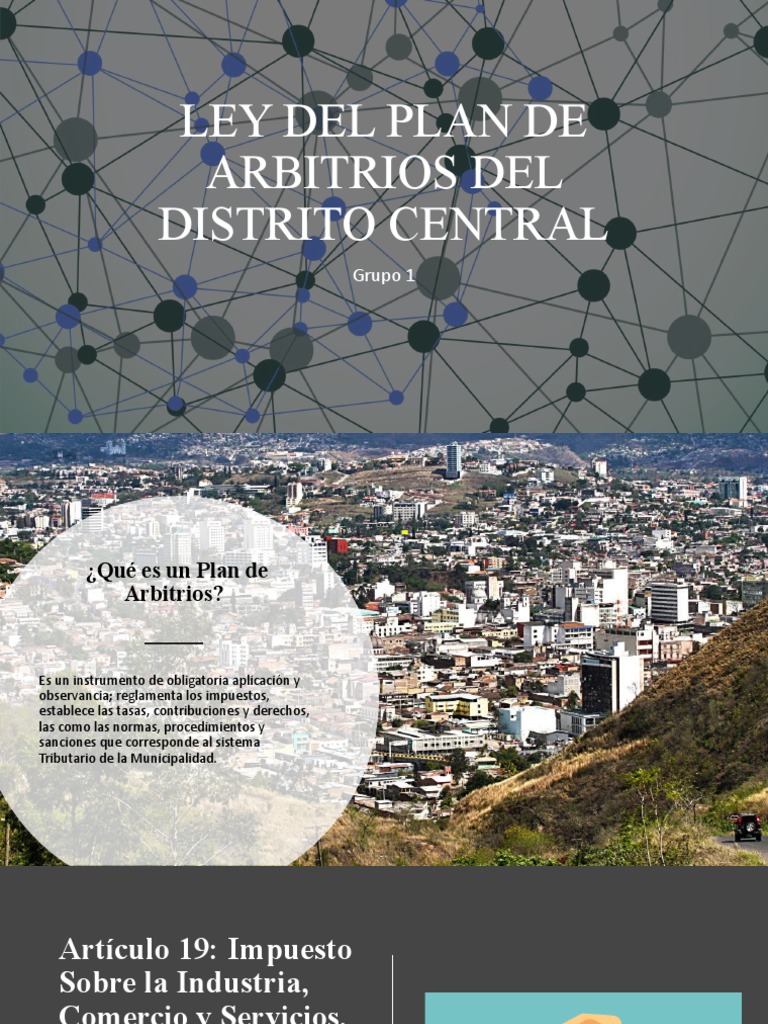 Ley Del Plan de Arbitrios Del Distrito Central | PDF | Impuestos | Economias