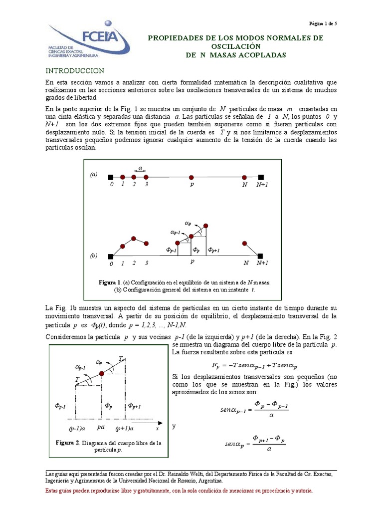 006 Oscilaciones NMasas Acopladas | PDF | Modo normal | Oscilación