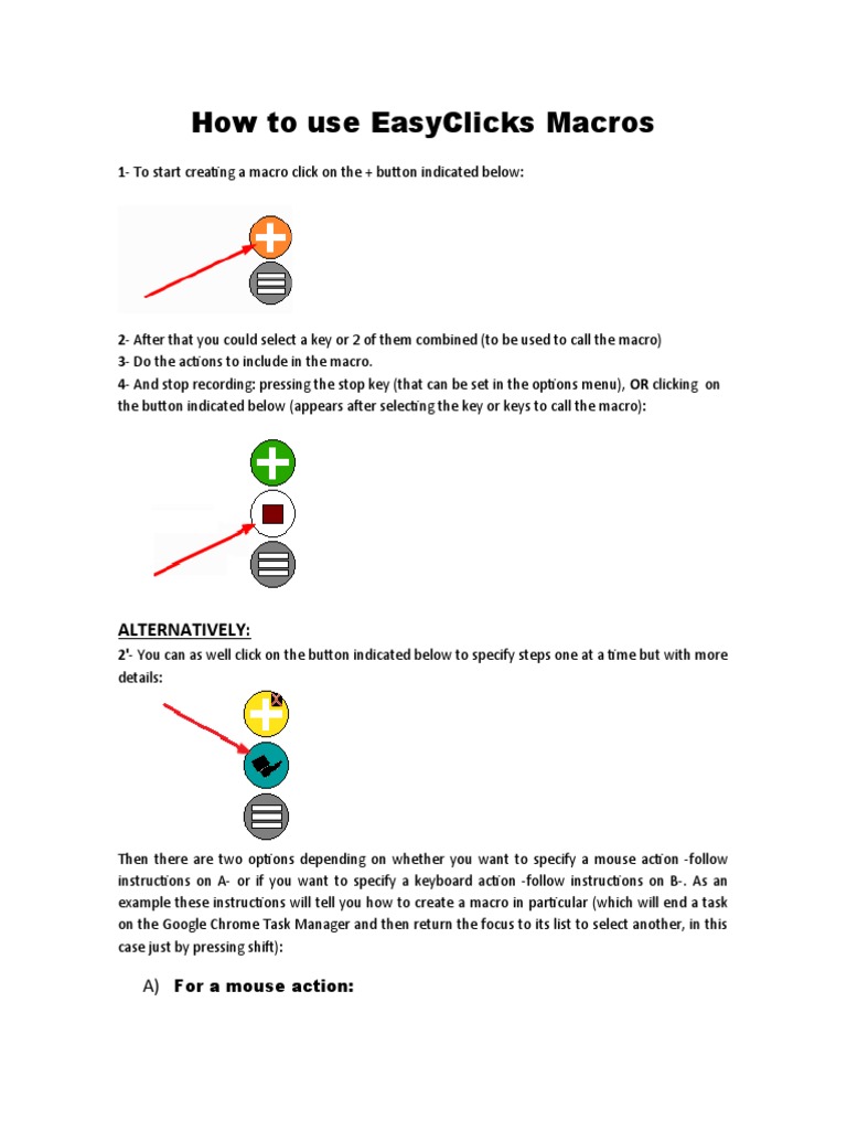 Creating Macros with EasyClicks | PDF | Computer Keyboard | Button ...