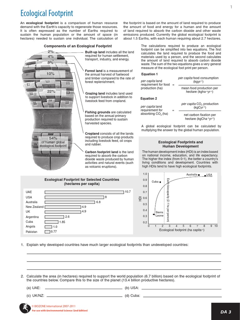 1.4ecological Footprint Biozone | PDF | Ecology | Economy And The ...