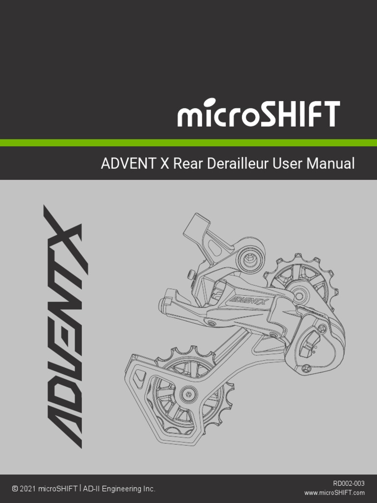 Advent X Rear Derailleur Installation VerRD002003 | PDF | Vehicle Parts ...