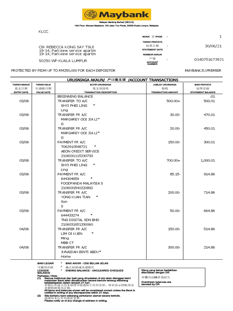Current Account Statement | PDF | Overdraft | Financial Transaction