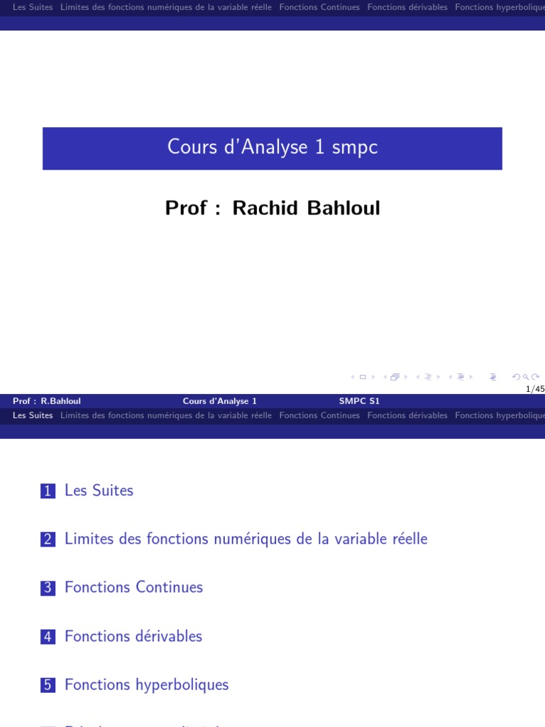 Analyse des Suites et Limites en Mathématiques | PDF | Limite ...