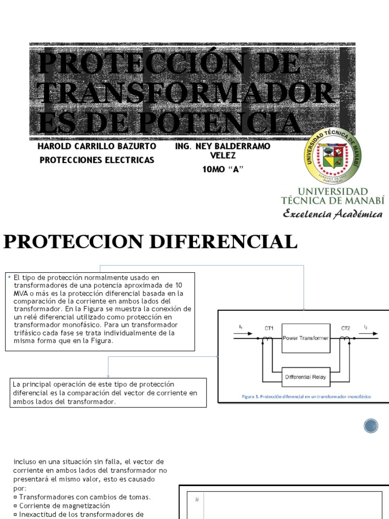 Protección de Transformadores de Potencia Tarea 1FC | PDF | Transformador | Relé